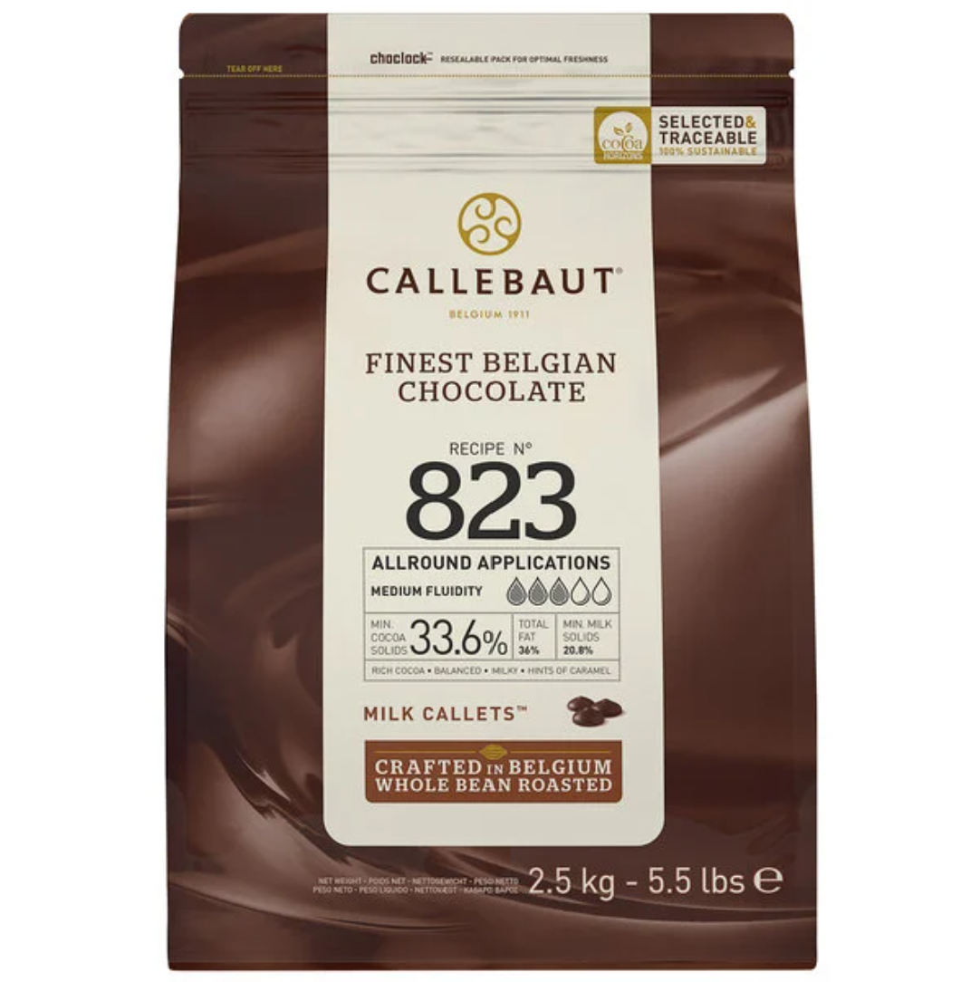 Callebaut Milk Callets Recipe N° 823, 5.5lbs. – Cake Crafts Denver